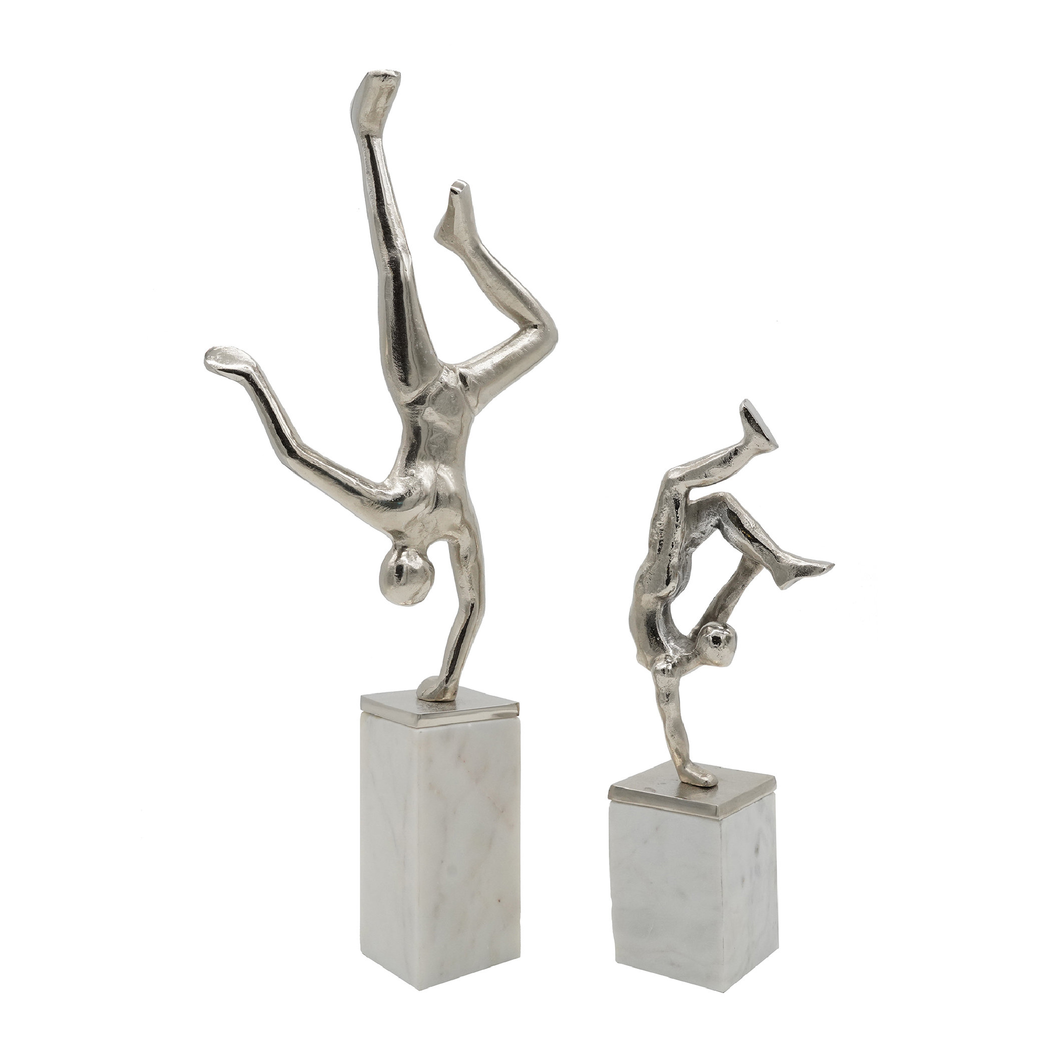 Wrought Studio 2 Pieces Caydn Kinston Acrobat Statue Set | Wayfair