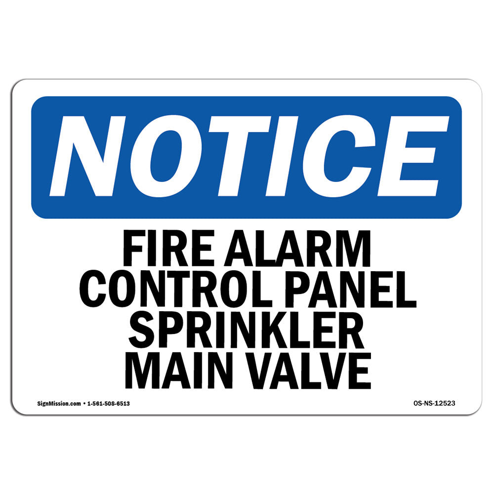 SignMission Fire Alarm Control Panel Sprinkler Main Valve Sign | Wayfair