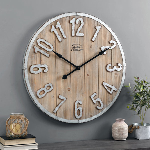 Galvanized-metal-wall-clock | Wayfair