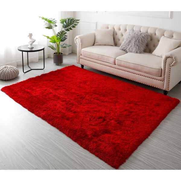 Ivy Bronx Shept Mallet Handmade Performance Red Rug & Reviews | Wayfair