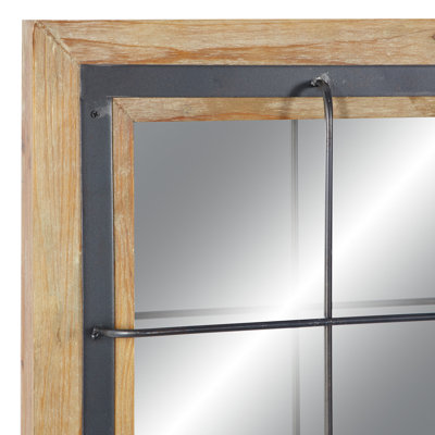 Gracie Oaks Square Wood Wall Mirror & Reviews | Wayfair