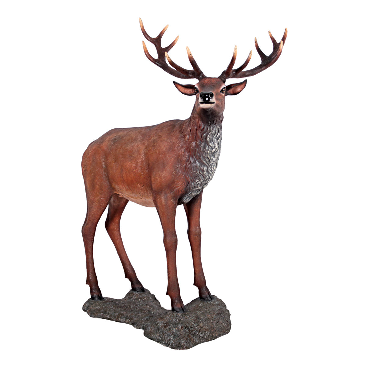 Design Toscano Grand-Scale Red Deer Buck Statue with Base | Wayfair