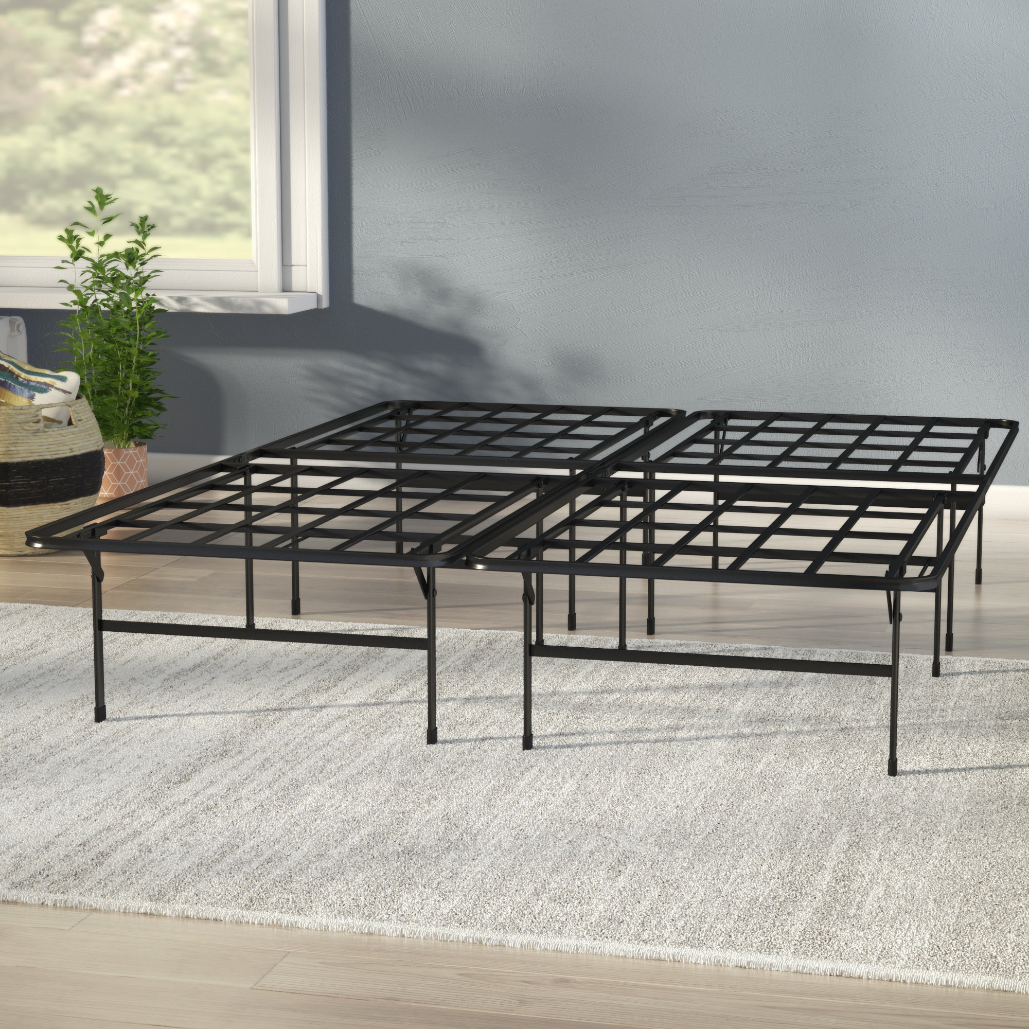 Alwyn Home Wire-Grid Bed Frame & Reviews | Wayfair