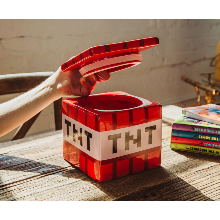 Ukonic Minecraft Tnt Block Ceramic Cookie Jar Container | 6 Inches Tall ...