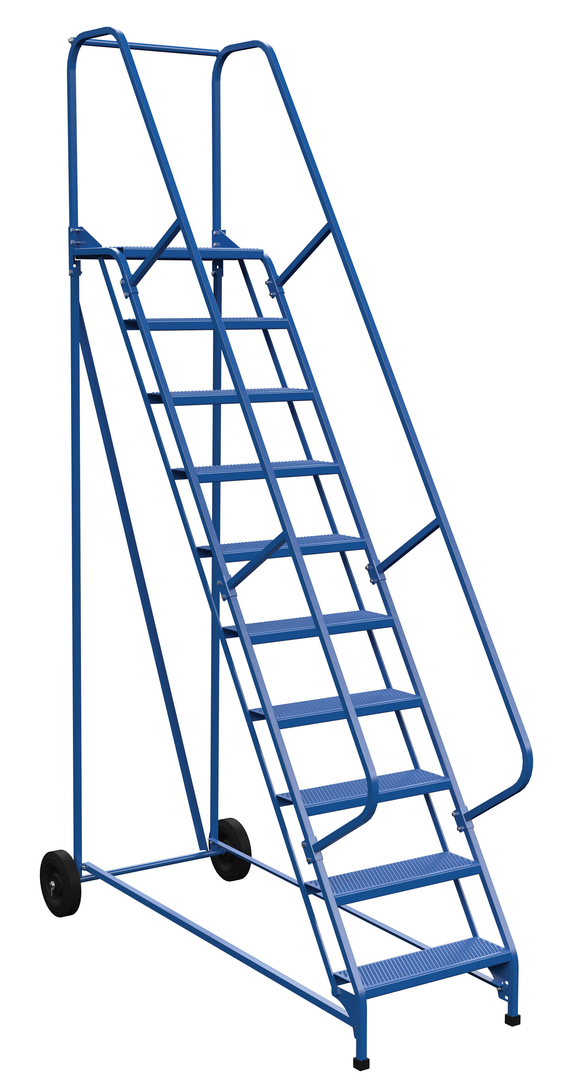 WFX Utility™ Colne 10.8' Steel Folding Rolling Ladder | Wayfair