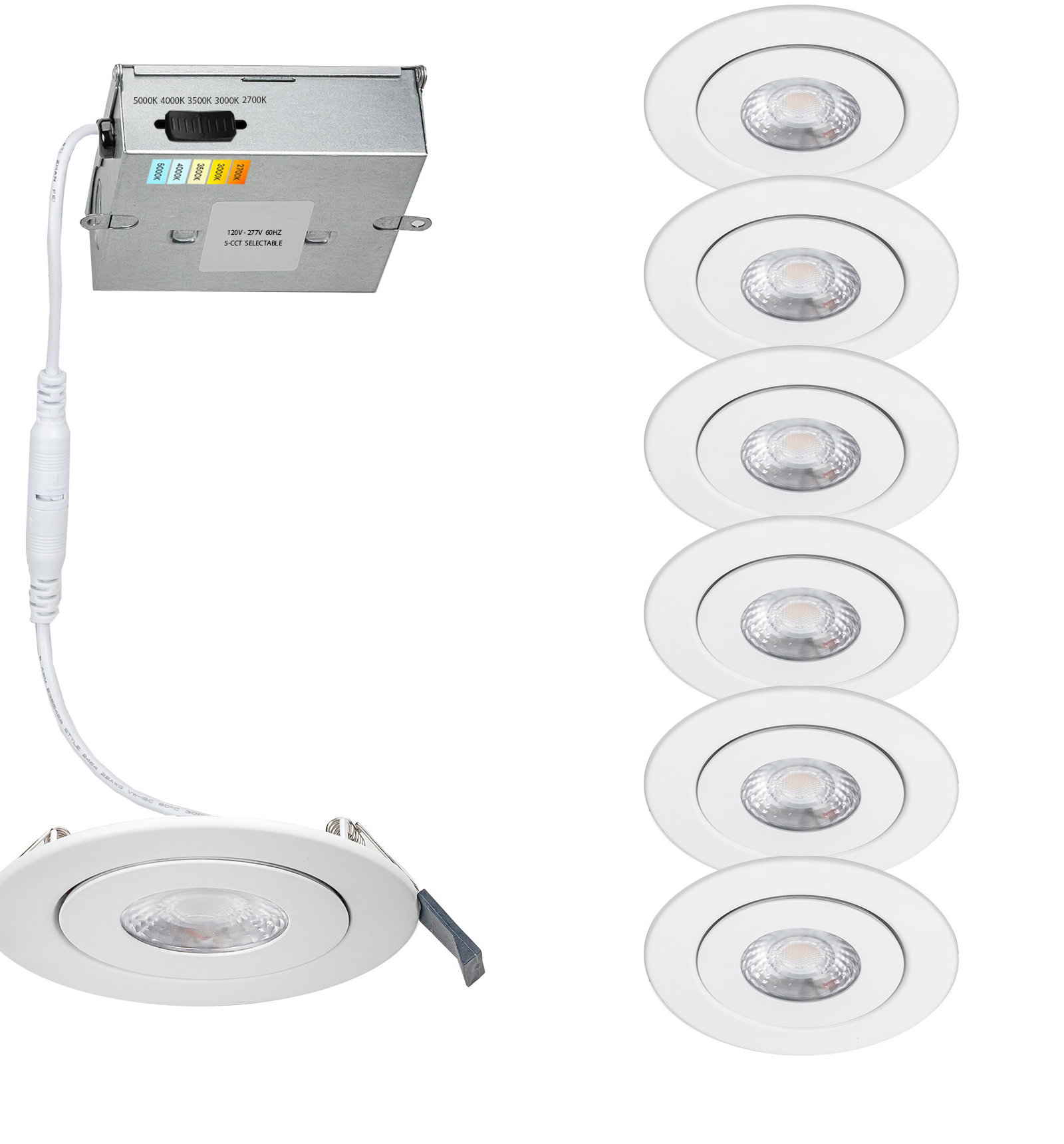 WAC Limited Lotos 4.75 Ultra Slim Selectable Remodel IC LED Canless ...