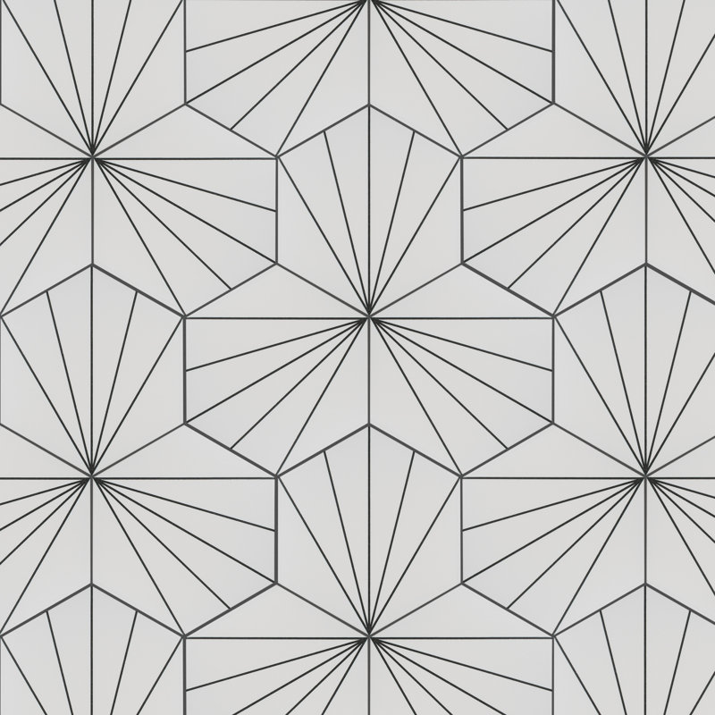 Merola Tile Aster 8.63" x 9.88" Porcelain Patterned Wall & Floor Tile ...