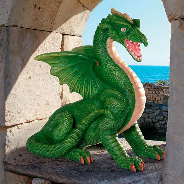 Design Toscano Ormarr Dragon, Monster of the Drawbridge Moat Statue ...