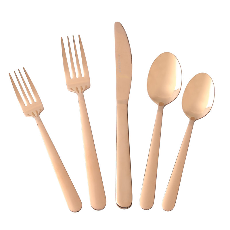 Lorena® Stainless Steel Flatware - Set of 20 & Reviews | Wayfair