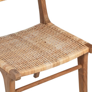 Dovetail Furniture Emo Natural Finish Teak And Natural Woven Rattan ...