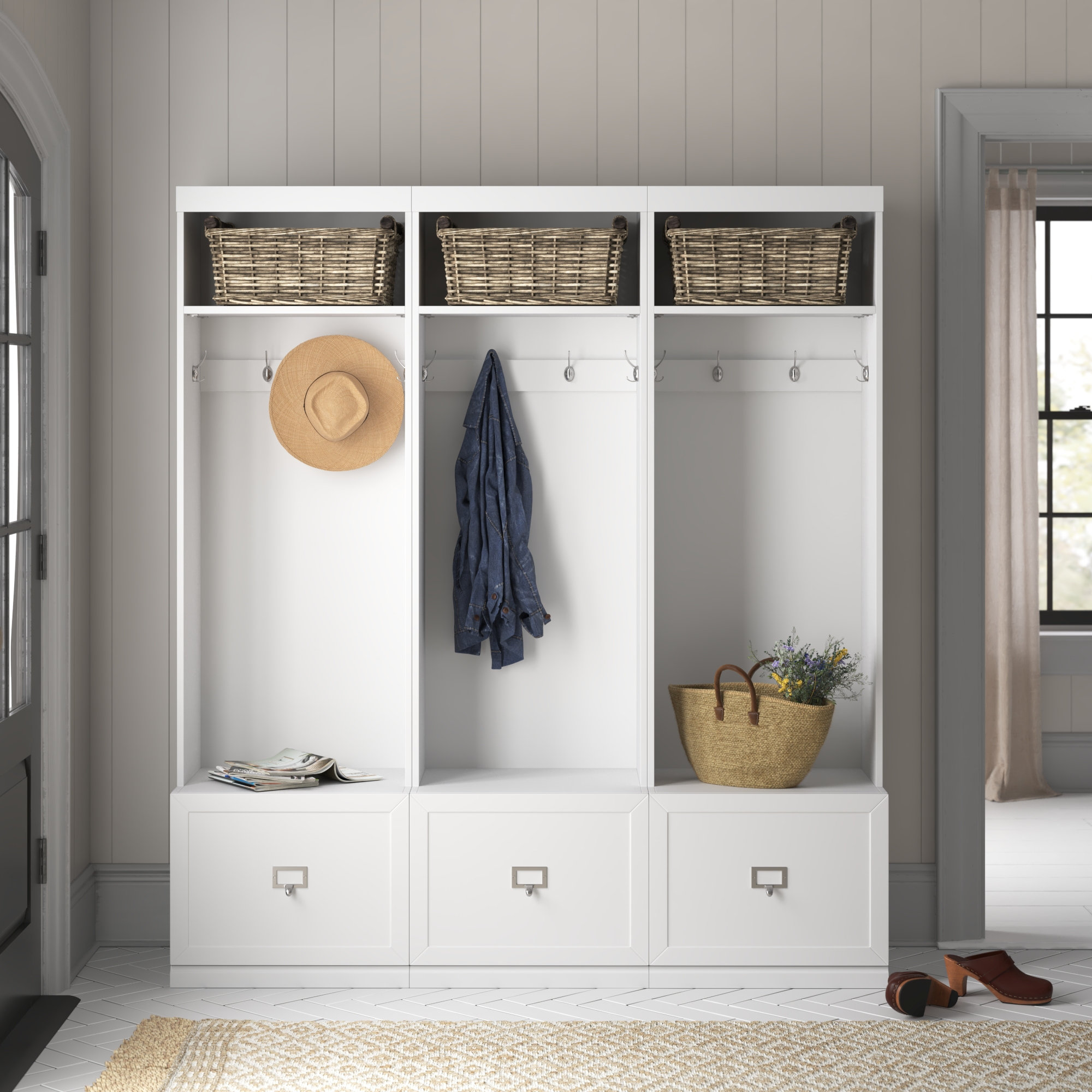 Laurel Foundry Modern Farmhouse Crestshire 66'' Wide Hall Tree with ...