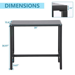 Latitude Run® Counter Height 36.97'' Iron Bar Table & Reviews | Wayfair
