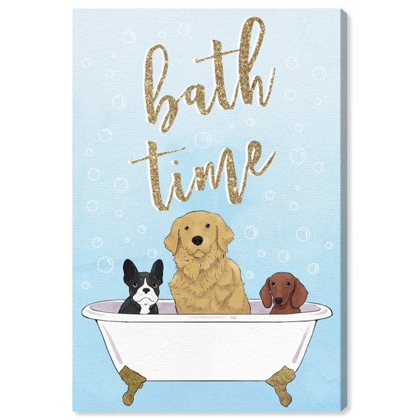 Art Remedy Animals Glam 'Bath Time' Dogs And Puppies by Lola & Ana ...