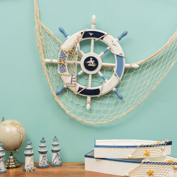 Breakwater Bay Maust Nautical Wooden Wheel & Reviews | Wayfair