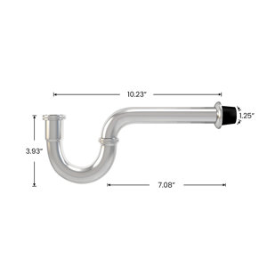 Ayna Decors Brass P Trap, 1 1/4 Bathroom Basin Waste Trap Drain Kit ...