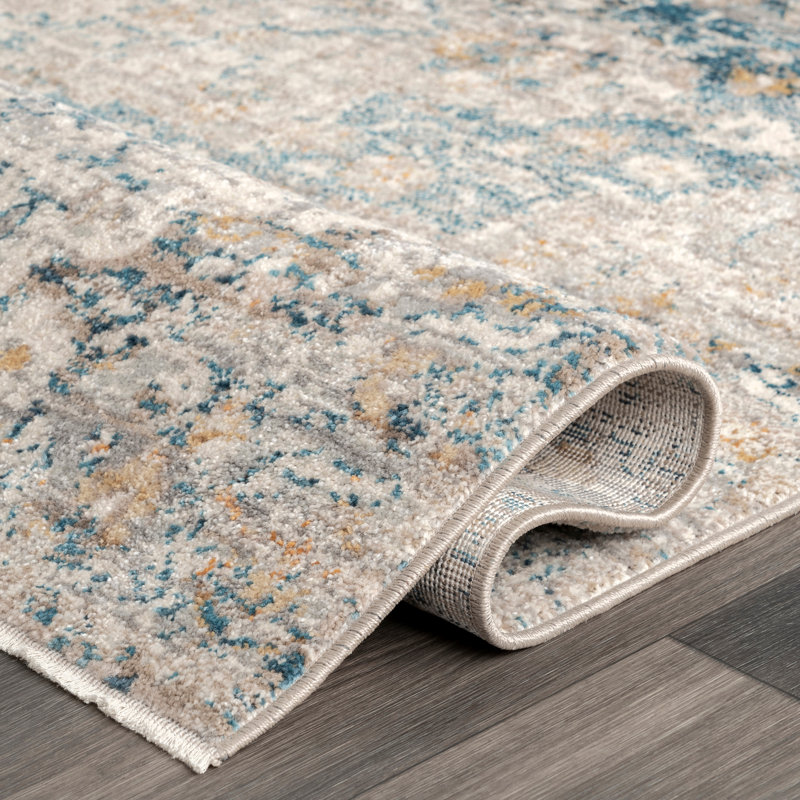 Ophelia & Co. Eugen Performance Beige/Blue Rug & Reviews | Wayfair