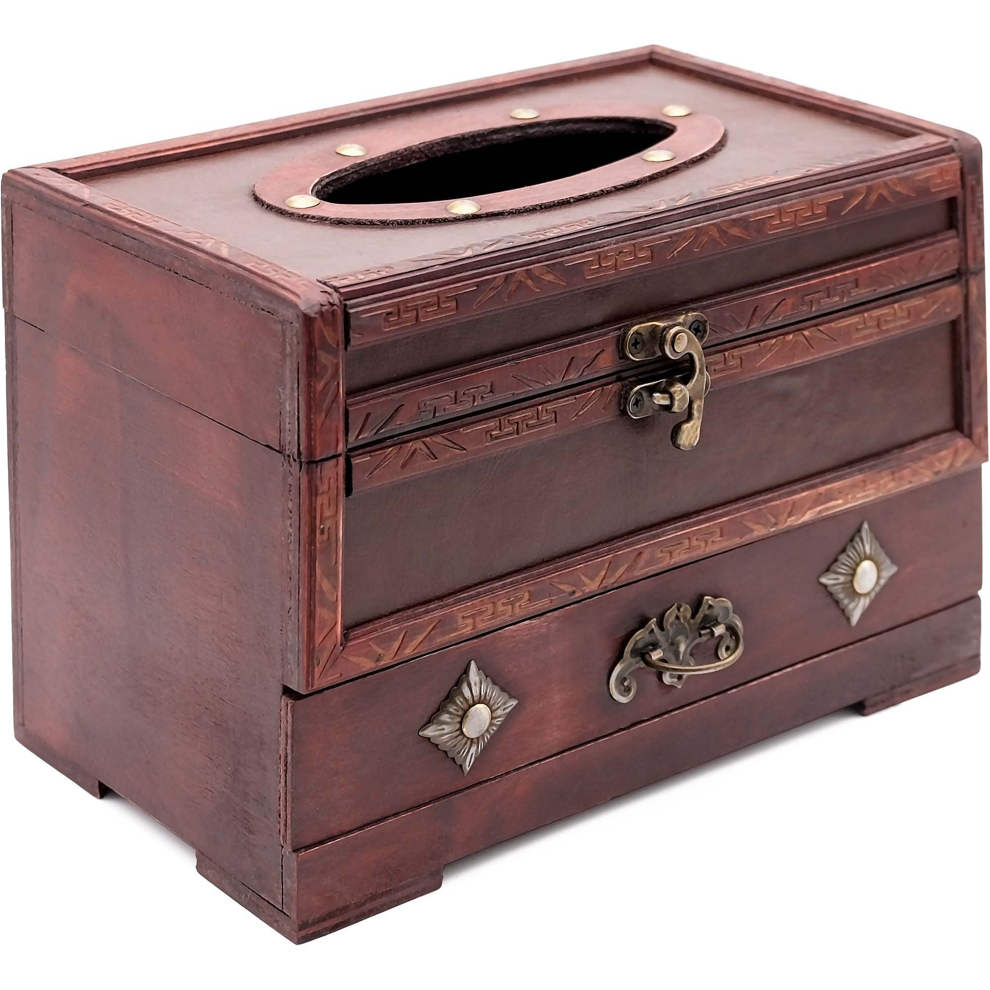 Rosalind Wheeler Vintage Tissue Box Cover with Drawer | Wayfair.co.uk