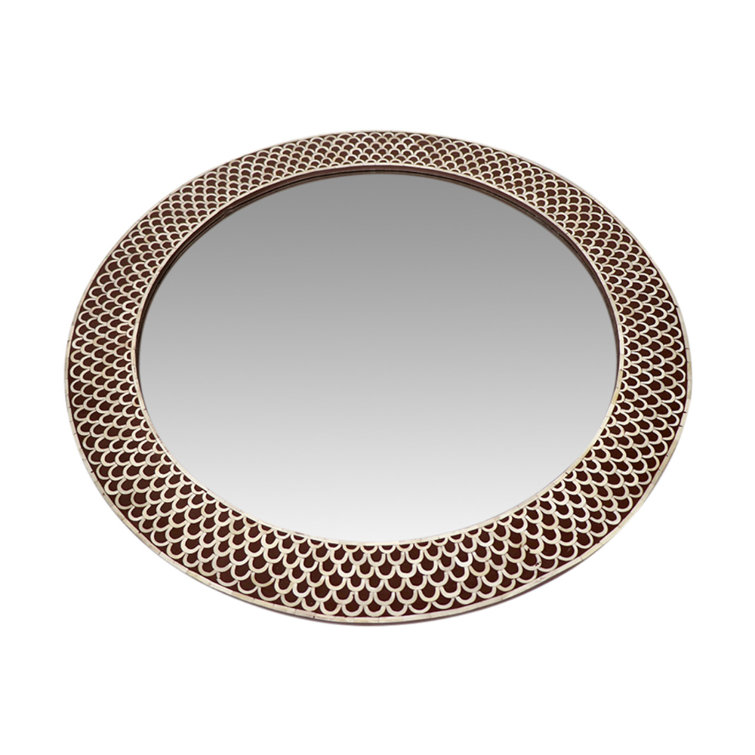 Sheherazade Home Round Bone Wall Mirror | Wayfair