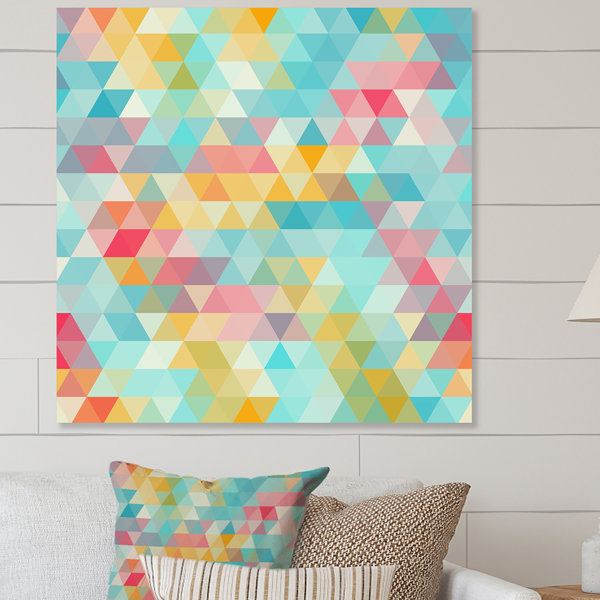George Oliver Abstract Of Triangles - Photograph on Canvas | Wayfair