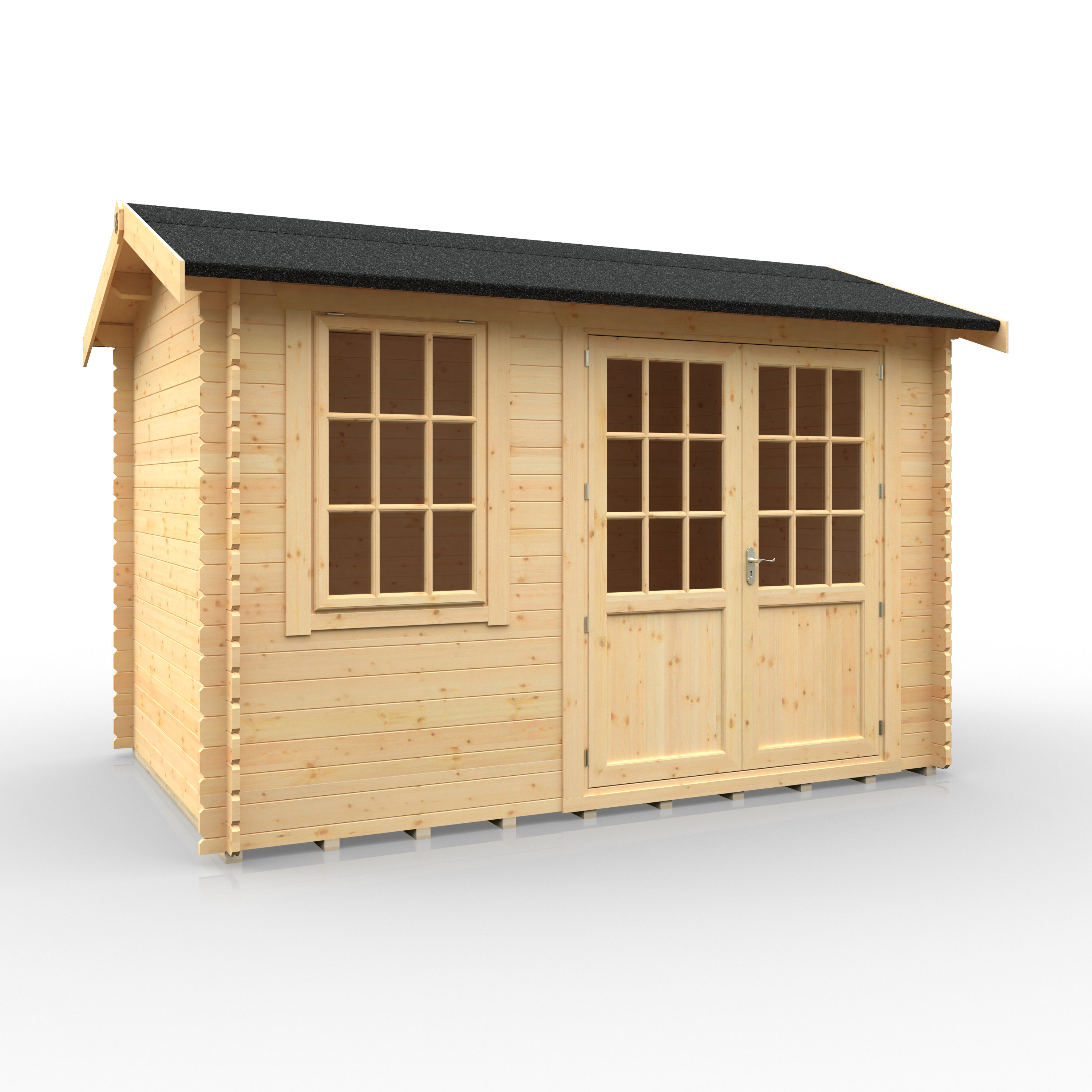 Tiger Sheds The Persian Tongue & Groove Log Cabin 12x8w | Wayfair.co.uk