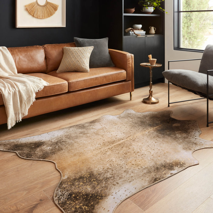 Union Rustic Odessa Performance Mocha/Sand Rug & Reviews | Wayfair