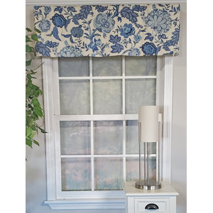 Bless international Witar Floral Cotton Tailored 50'' Window Valance in ...