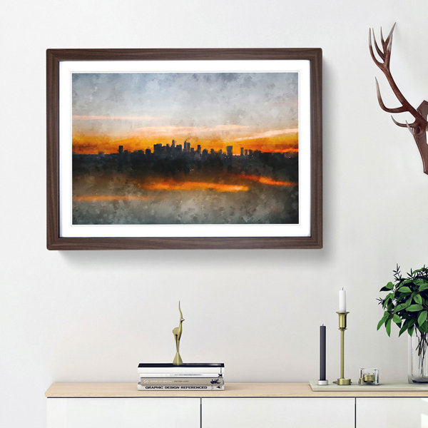 East Urban Home Sunrise over Los Angeles Skyline - Picture Frame ...