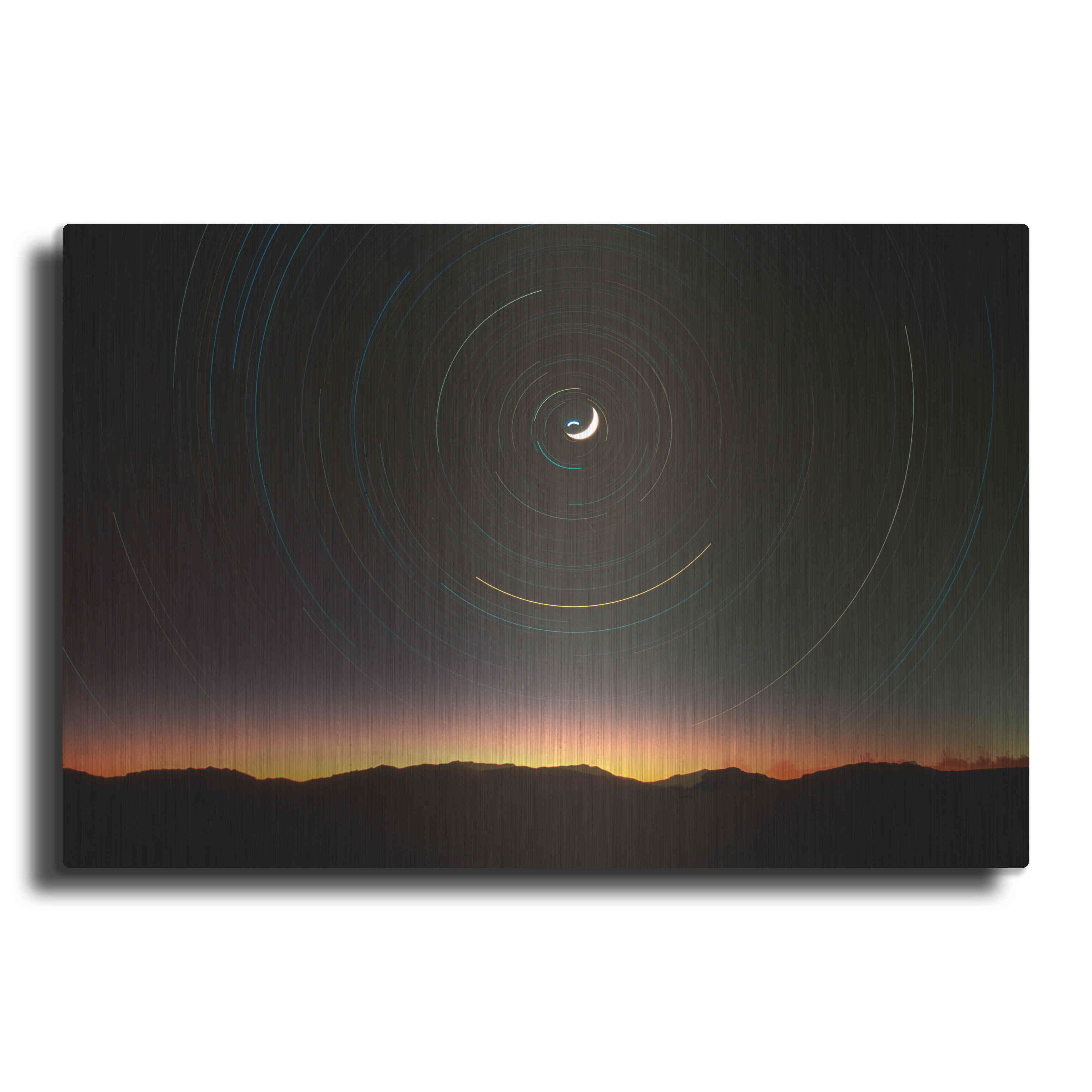 Latitude Run® Luxe Metal Art 'Moon North Star' By Thomas Haney, Moon ...