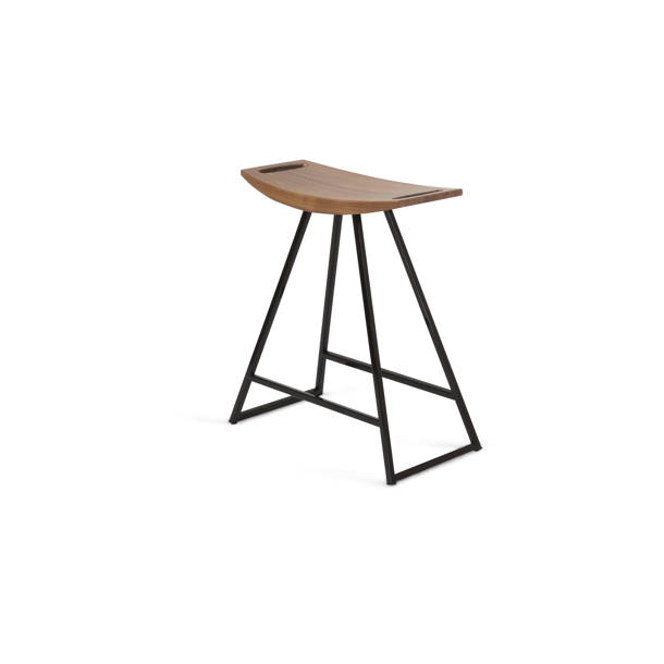 Tronk Design Robert Solid Wood 24'' Counter Stool & Reviews | Wayfair