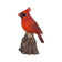 Hi-Line Gift Ltd. Motion Activated Singing Cardinal Standing on Stump ...