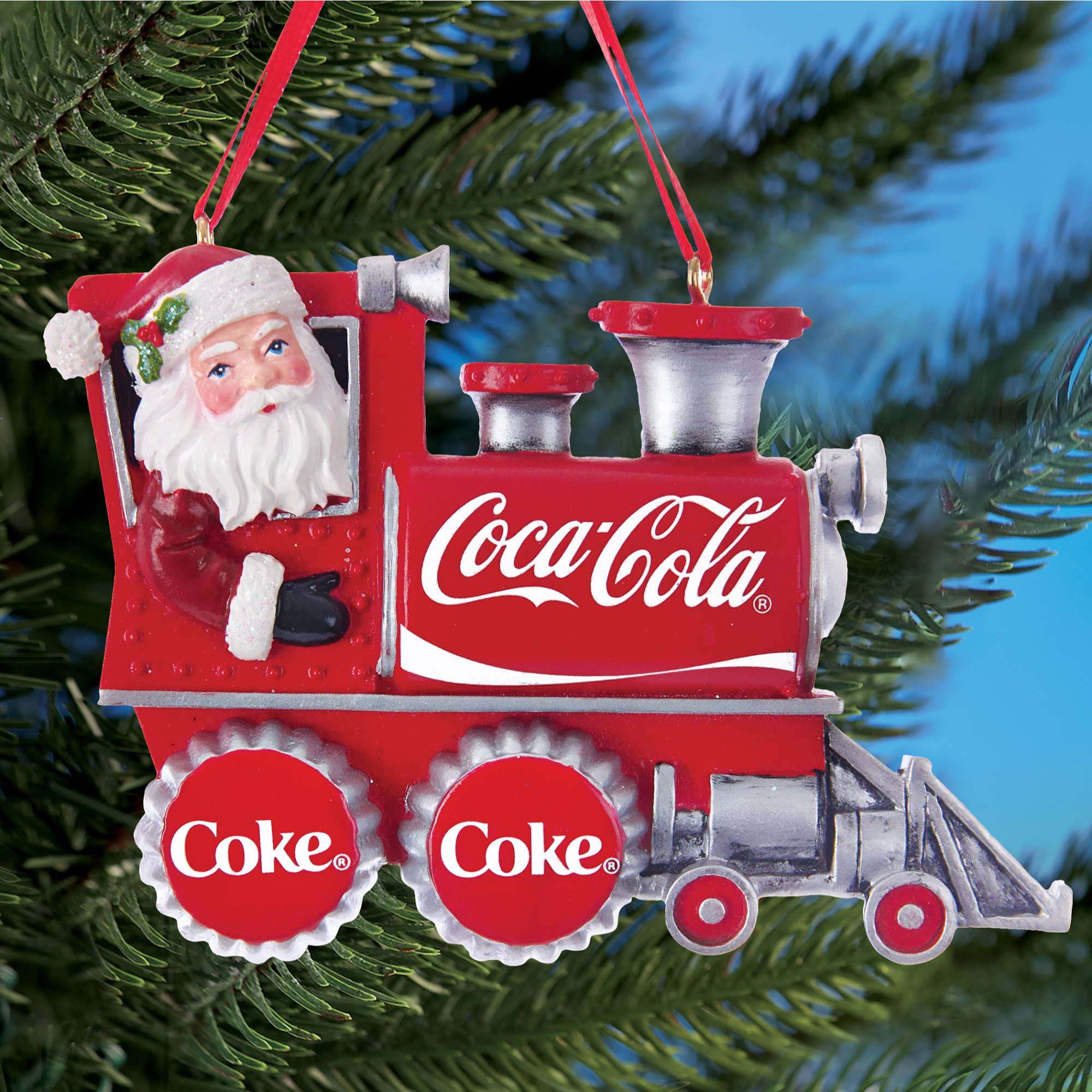 The Holiday Aisle® Coca-Cola Santa Train Hanging Figurine Ornament ...