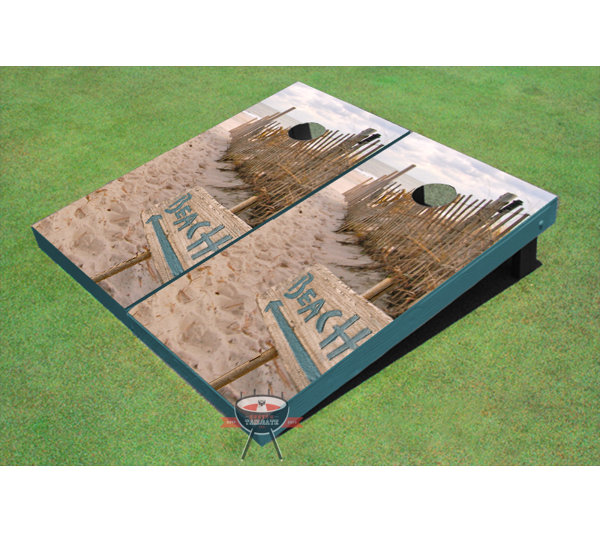 All American Tailgate 2' x 4' Beach Signs Cornhole Board Set | Wayfair