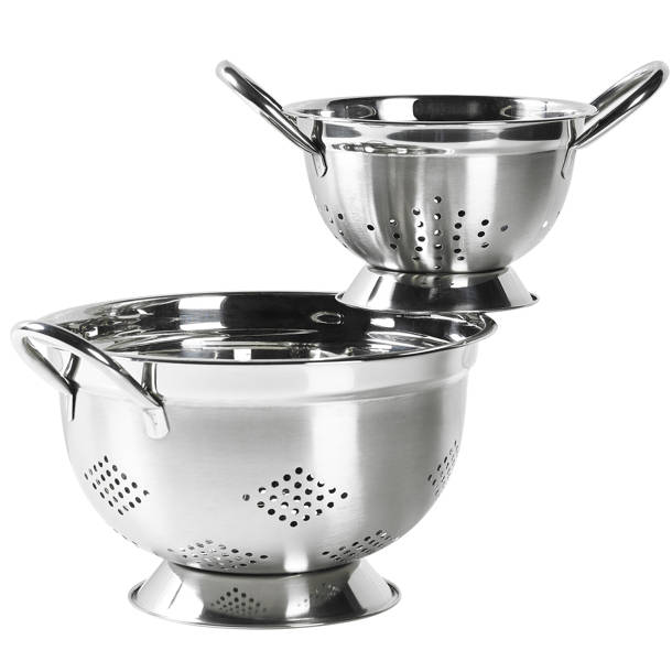 Cook N Home 2 Piece Stainless Steel Colander Set & Reviews | Wayfair