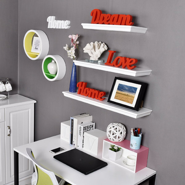 Alcott Hill® Floating Shelf with Adjustable Shelves & Reviews | Wayfair