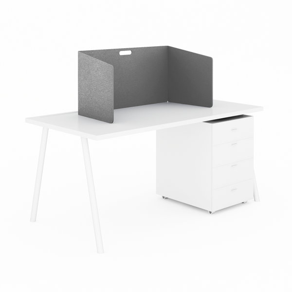EcoPrivacy Acoustic Hinge Fabric 1 Panel Desk Partition | Wayfair