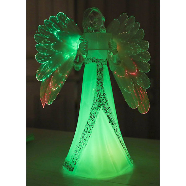 The Holiday Aisle® LED Lighted Color Changing Acrylic Angel Decorative ...