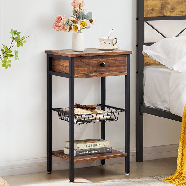 17 Stories Nightstand with Storage Space and Drawer & Reviews | Wayfair