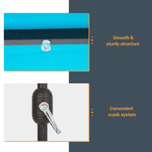 Causeway Bay 120'' x 78'' Rectangular Lighted Market Umbrella & Reviews ...