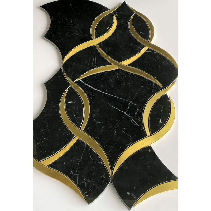 ES Stone Water Jet Water Jet 20" x 13" Marble Mosaic Tile | Perigold