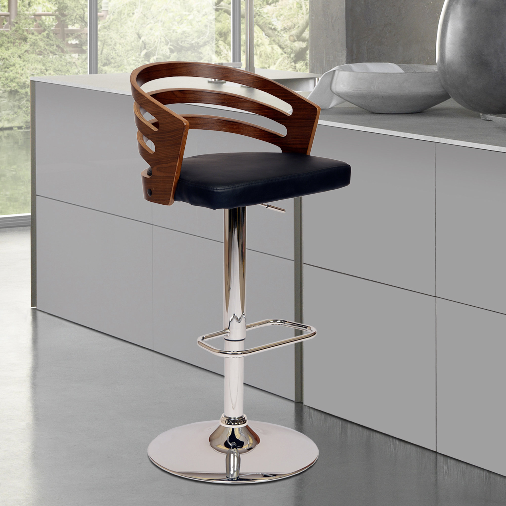 Corrigan Studio Hancock Height Adjustable Swivel Bar Stool & Reviews ...