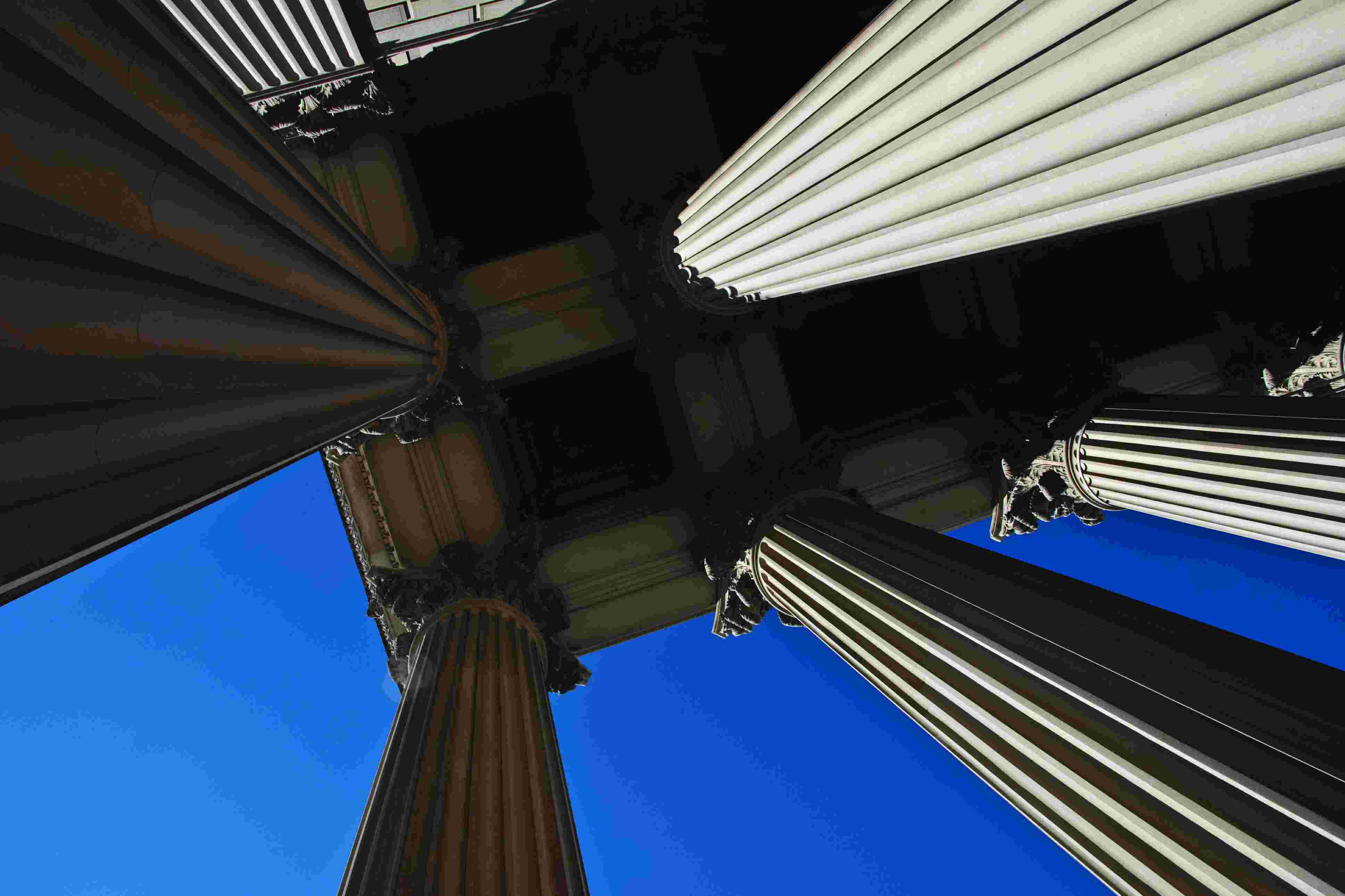 Ebern Designs Washington Columns - Wrapped Canvas Photograph | Wayfair