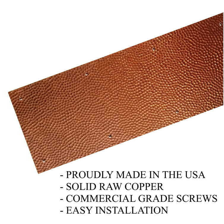 Deck the Door Decor Hammered Door Kick Plate | Wayfair