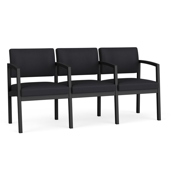Lesro Lenox Steel Waiting Reception 3 Seat Tandem Seating Metal Frame ...