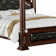 Canora Grey Strader Queen Tufted Solid Wood and Upholstered Canopy Bed ...