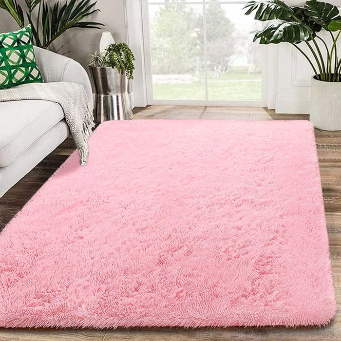 Rosdorf Park Summerdale Machine Tufted Performance Pink Rug & Reviews ...