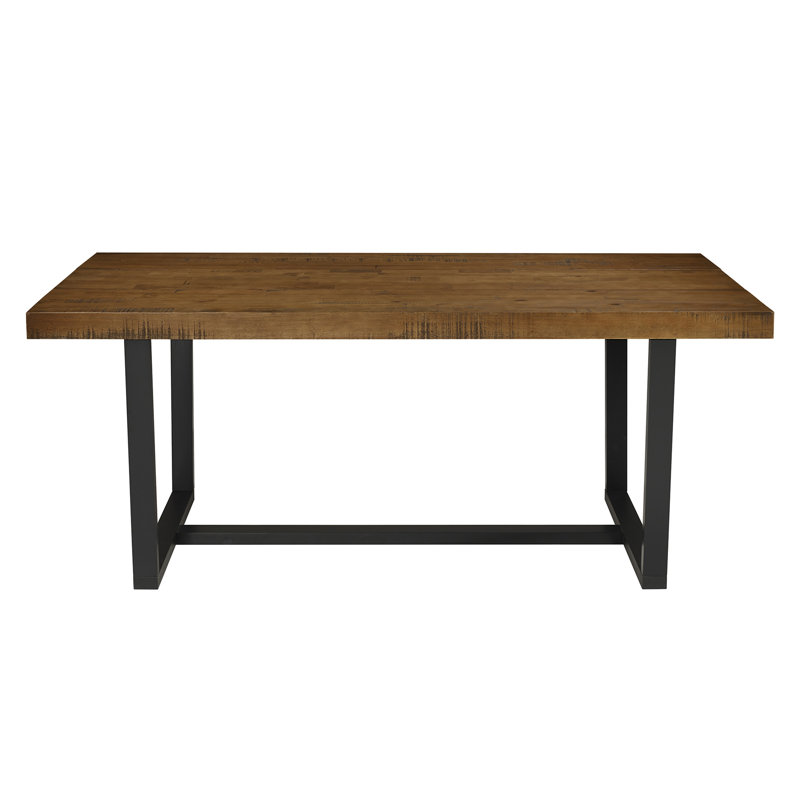 Union Rustic Amarapal Pine Solid Wood Trestle Dining Table & Reviews ...