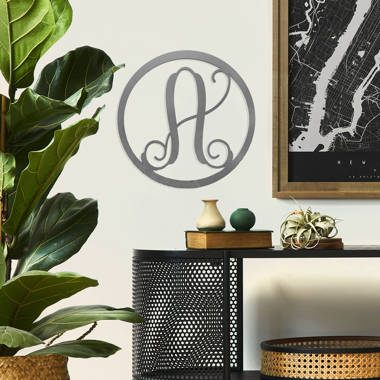aMonogramArtUnlimited Wooden Vine Script Monogram Letter Wall Decor ...
