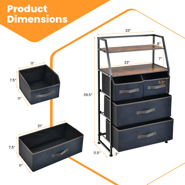 Rebrilliant Lola-Jay 4 Drawer Storage Chest | Wayfair
