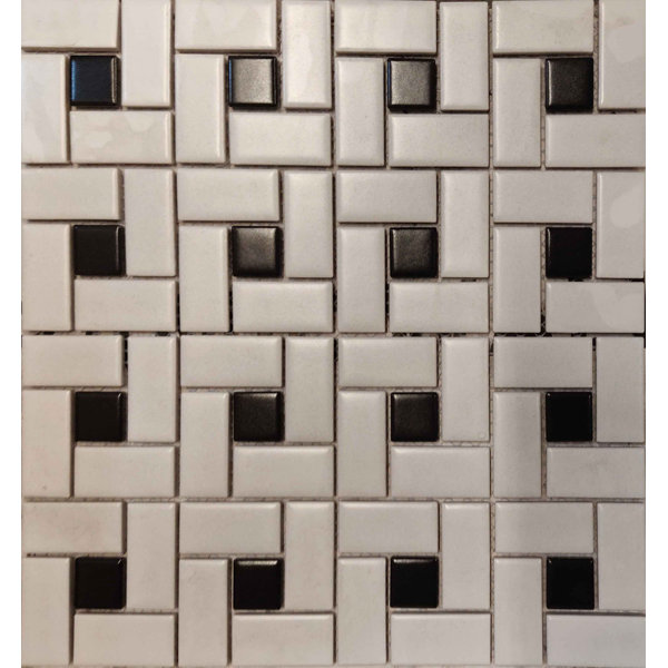 Mango Tile Pinheel 12" x 12" Ceramic Mosaic Tile | Wayfair