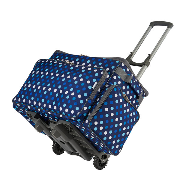 Sewing Online Large Sewing Machine Trolley Bag On Wheels, Navy Polka ...